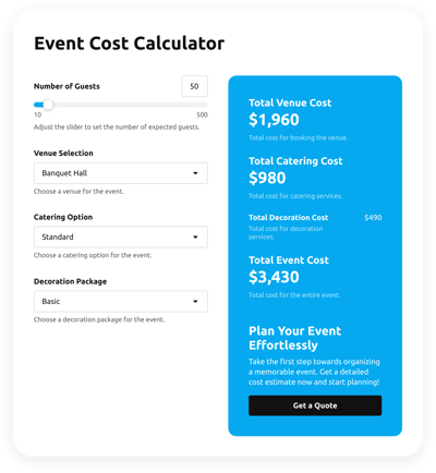 Add Cost Calculator on Website [Free]