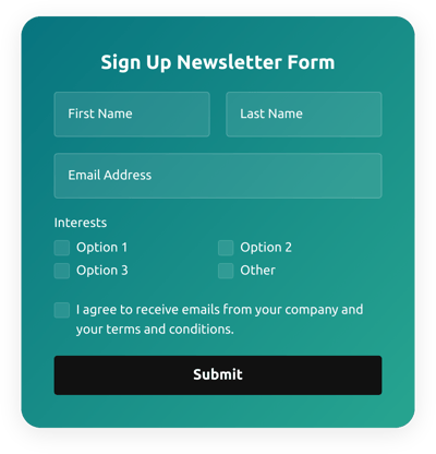 Sign Up Form Templates - Create Online Sign Up Forms