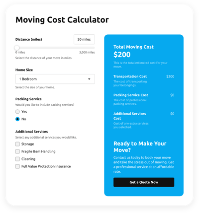 Add Cost Calculator on Website [Free]