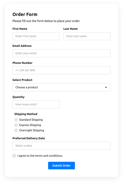 300+ Free From Templates for Websites [+ built-in AI Form Generator]