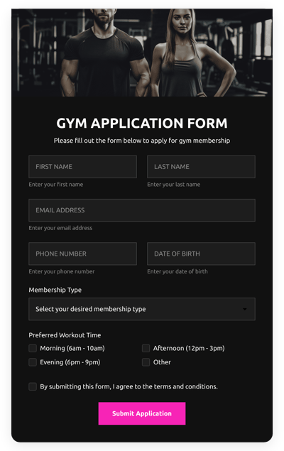 Application Form Templates - Create Online Application Forms