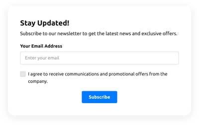 Email Form Templates - Create Online Email Forms for Website