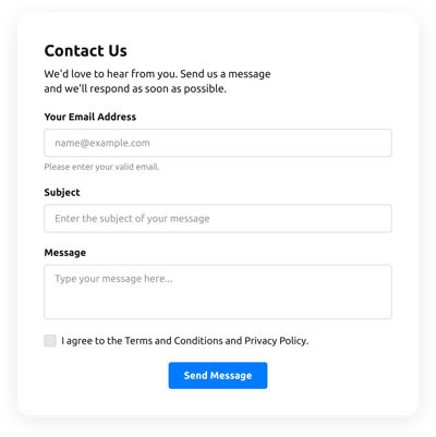 Create Simple Email Form Template for Your Website [free forms]
