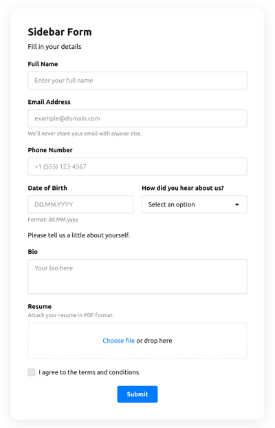 300+ Free From Templates for Websites [+ built-in AI Form Generator]
