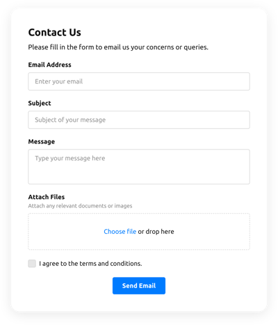 Create File Attachment Form Template for Your Website [free forms]