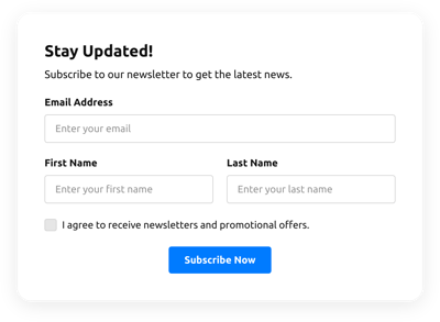 Subscription Form Templates - Create Online Subscription Forms
