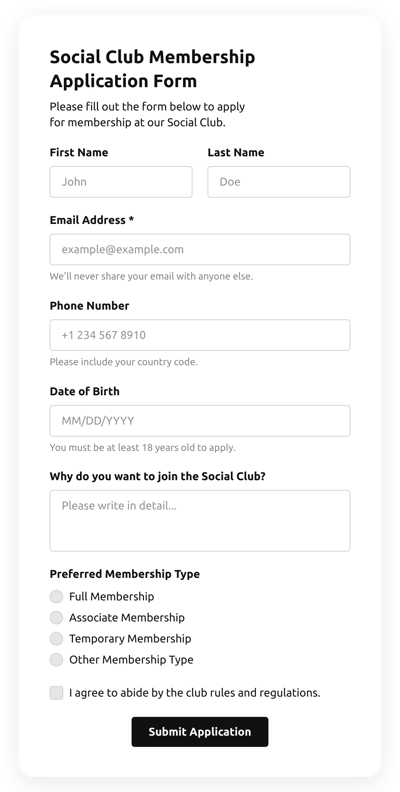 300+ Free From Templates for Websites [+ built-in AI Form Generator]