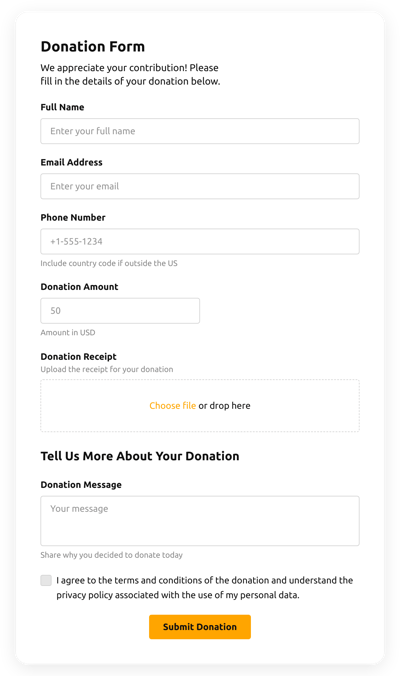 File Upload Form Templates - Create Online Upload Forms for Website