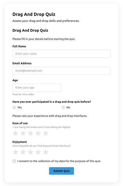 Create Drag And Drop Form Template for Jquery [free plugin]