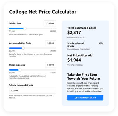 Add Net Price Calculator to Your Website [free]