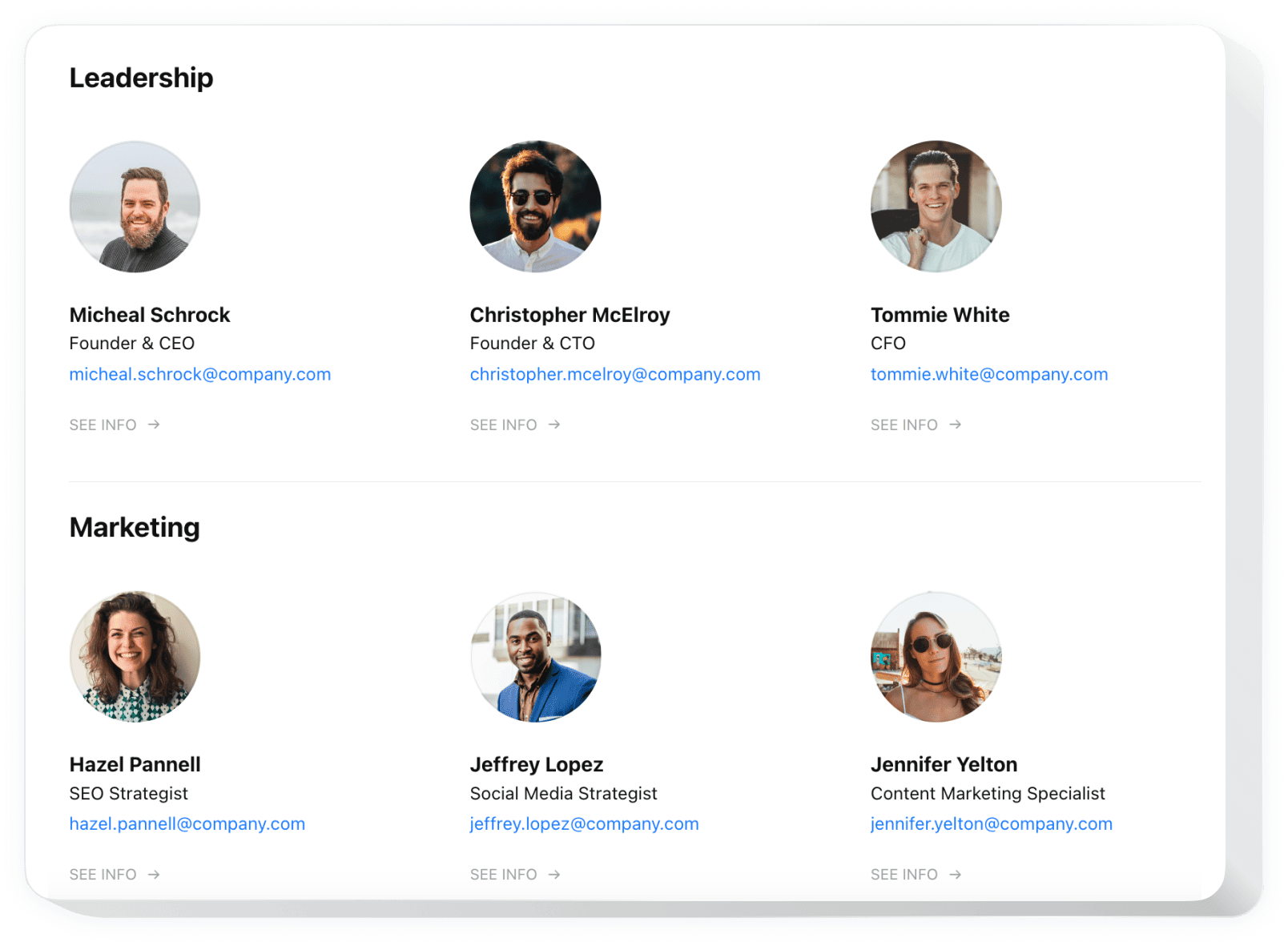 Add Team Showcase plugin to Squarespace website (fast and free)