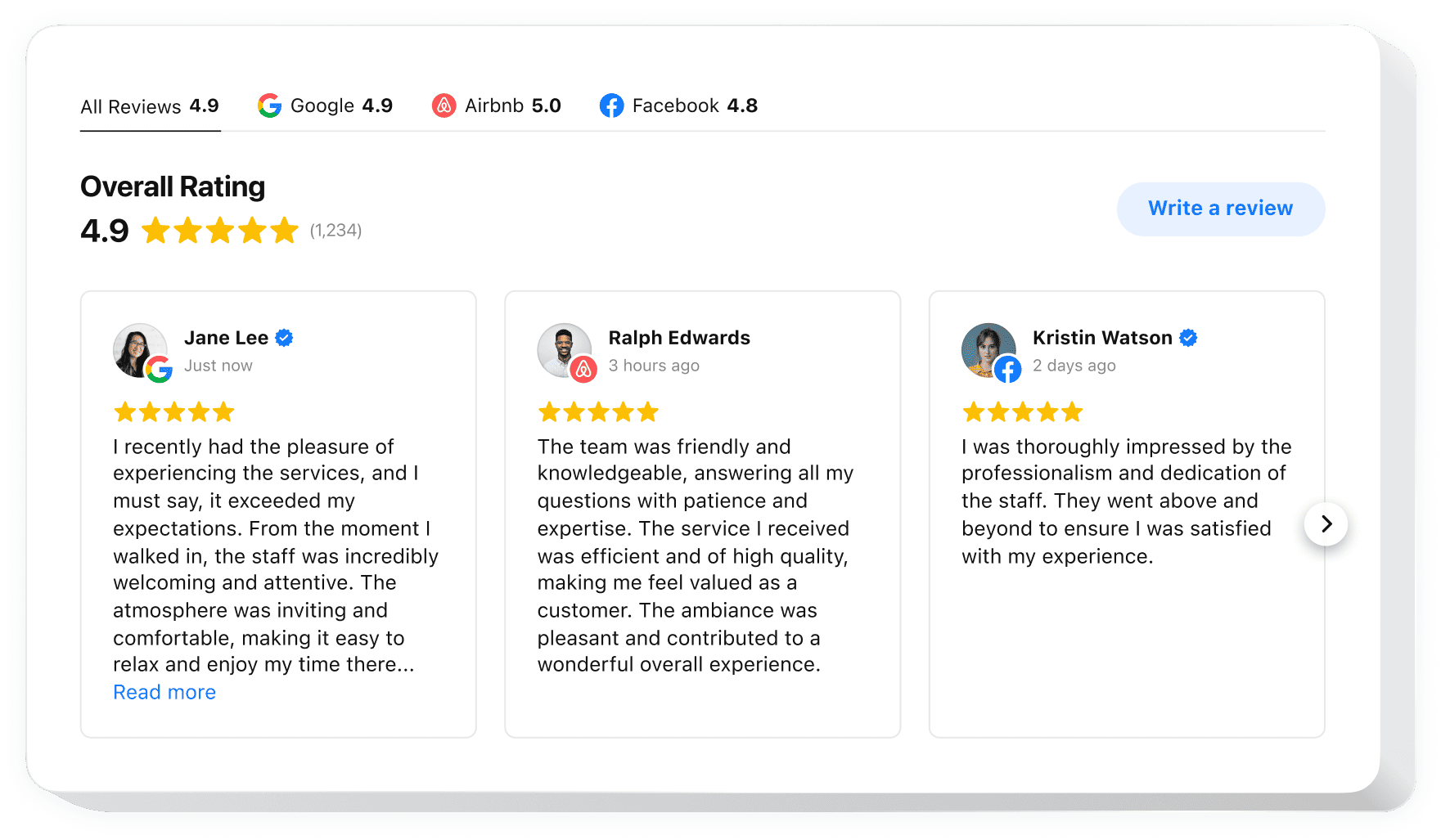 Add a responsive All-in-One Reviews widget to your HTML website