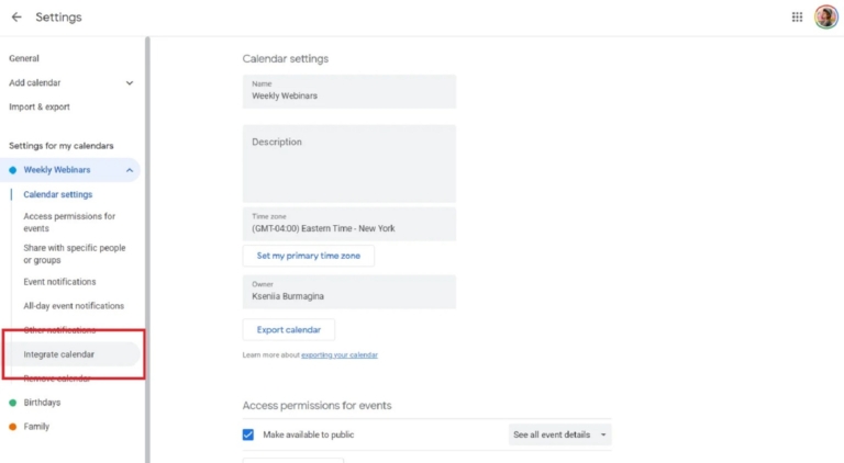 How to Embed Google Calendar to a Website