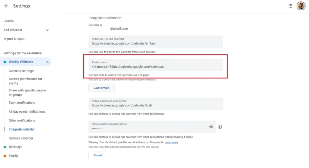 How to Embed Google Calendar to a Website