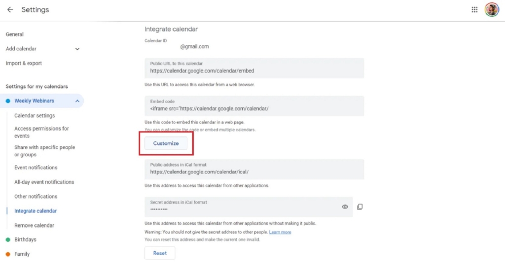 How to Embed Google Calendar to a Website