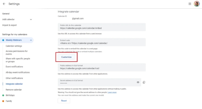 How to Embed Google Calendar to a Website