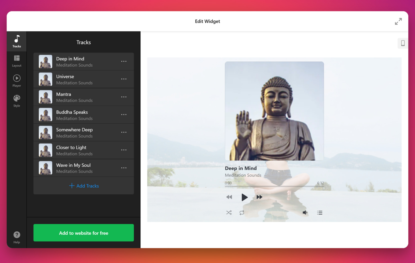 Music Player for website