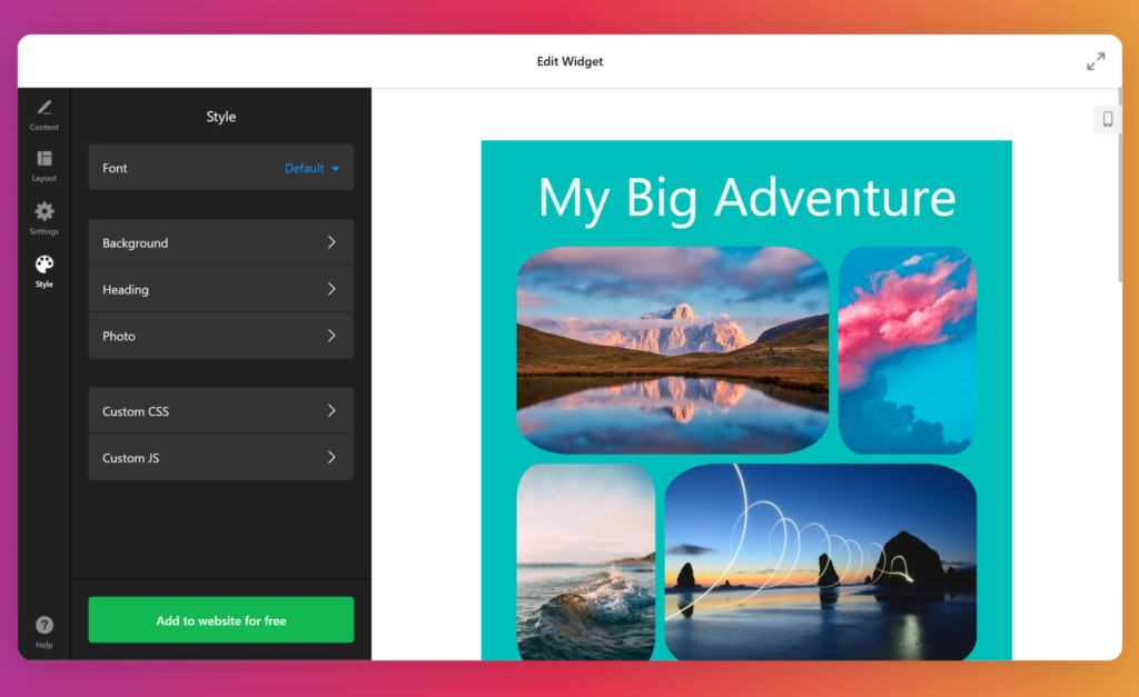 How to Embed Photo Gallery on Any Website for Free