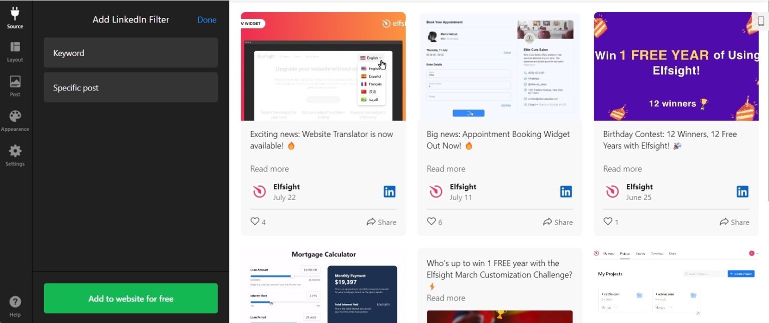 How to Embed LinkedIn Feed on Website [2024]