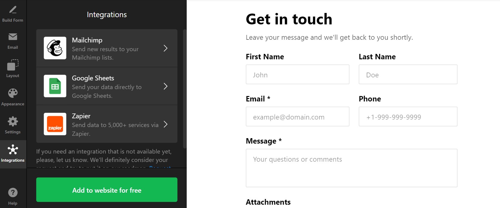 Contact Form Builder - Embed Contact Form for Website (Free) Contact Form Builder - Embed Contact Form for Website (Free)