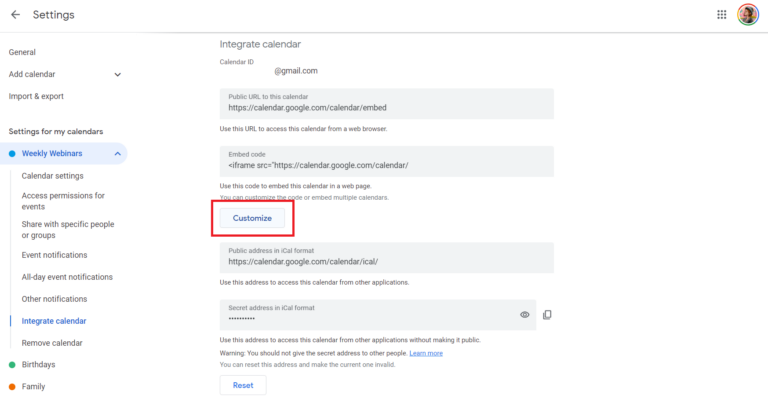 How to Embed Google Calendar to a Website