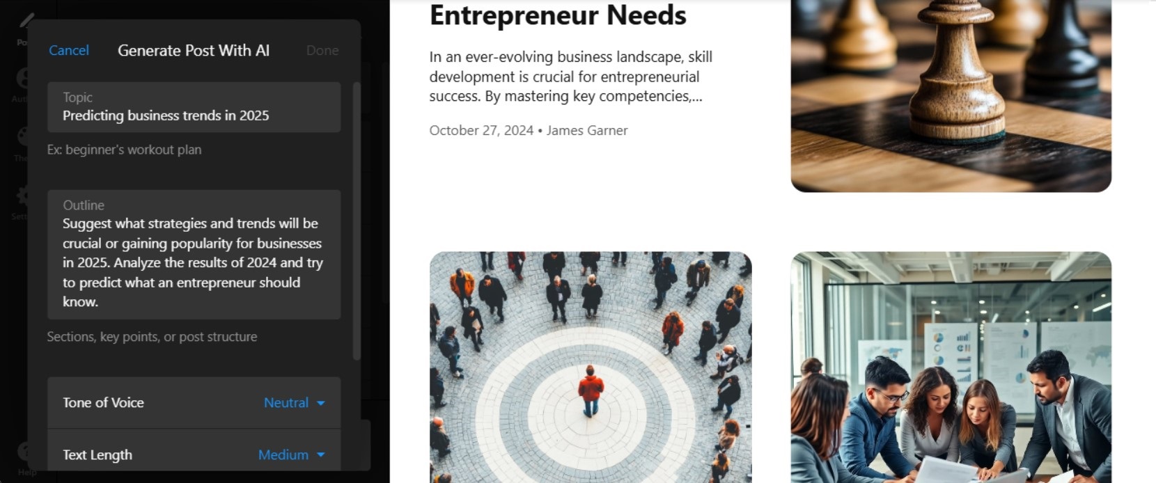Elfsight’s AI Feature for Blog Writing