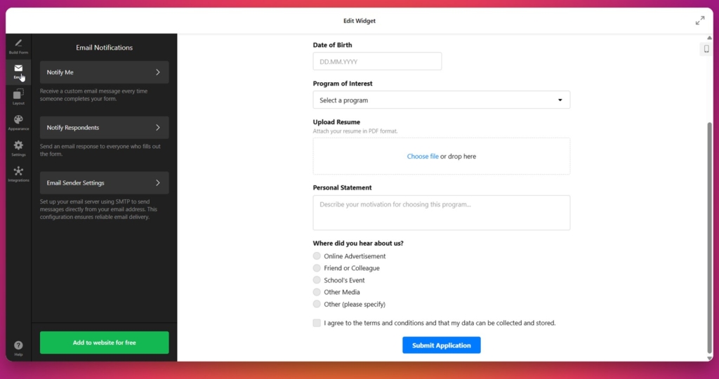 Create an Online Application Form for Your Website: Free & Easy